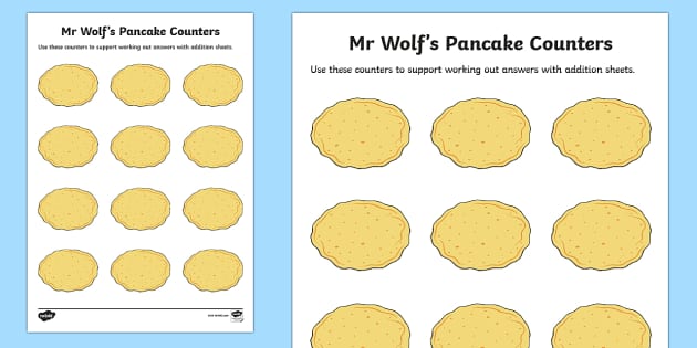Addition Counters to Support Teaching on Mr Wolf's Pancakes
