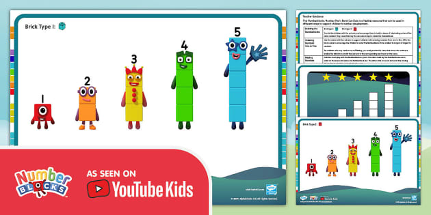 Numberblocks: Numberblock 5's Band Cut-Outs (teacher made)