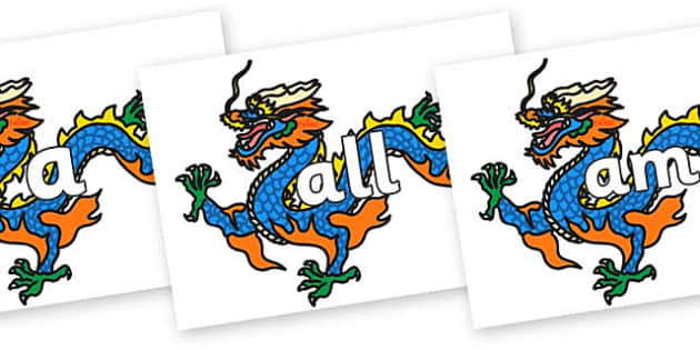 Foundation Stage 2 Keywords on Chinese Dragons - Twinkl
