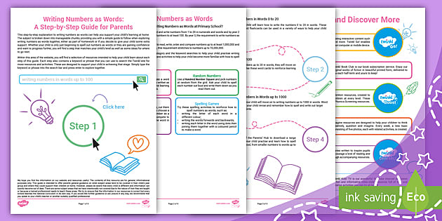 👉 Writing Numbers as Words: A Step-by-Step Guide for Parents