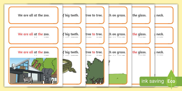 Let's Visit the Zoo Simple Sentence Cards (Teacher-Made)