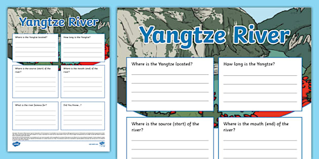 Facts about the Yangtze River Fact File Activity - Twinkl
