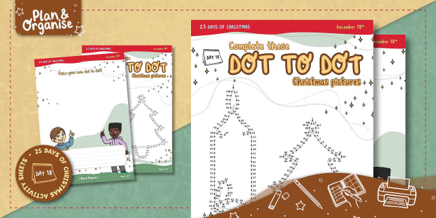 December 18th: Dot-to-Dot Activity | 25 Days of Christmas Activity Sheets