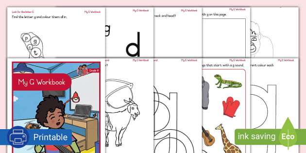 Gr. R Phonics Workbook Letter G (teacher made) - Twinkl