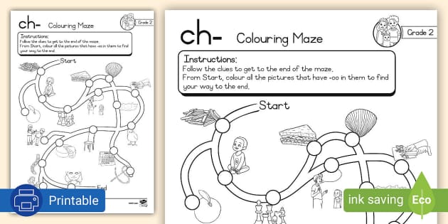 FREE! - Grade 2 Colouring Page ch- (teacher made) - Twinkl