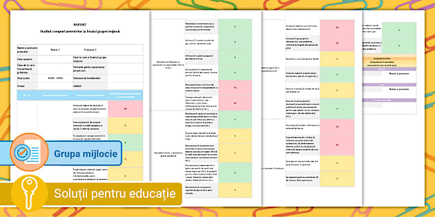 Generator de raport pentru evaluare grupa mijlocie - Twinkl
