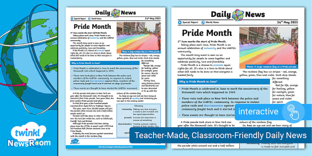 Ten Fabulous Ideas to Celebrate Pride Month - Twinkl