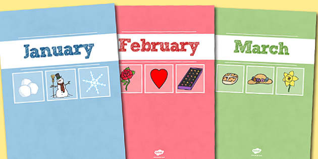 A4 Months Divider Covers- A4, months, divider, covers, divider covers ...