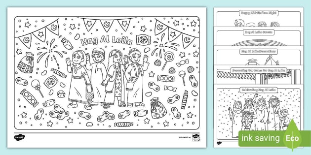 Hag Al Laila Colouring Book (teacher made) - Twinkl