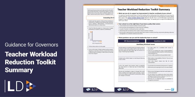Guidance for Governors: Teacher Workload Reduction Toolkit