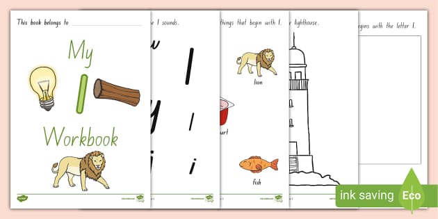 My Workbook L Lowercase (teacher made) - Twinkl