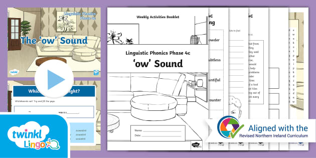 Linguistic Phonics Phase 4c 'ow' Sound Weekly Activities Pack