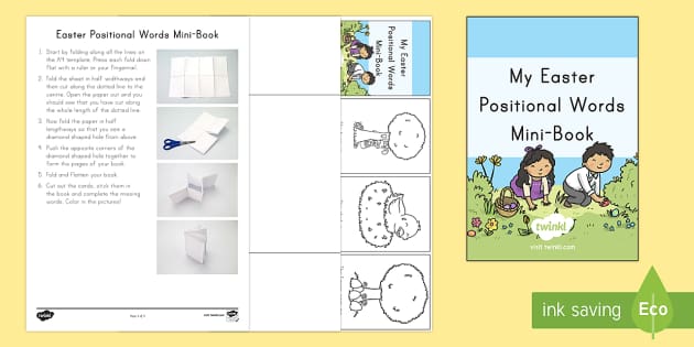 Easter Positional Words Mini Book