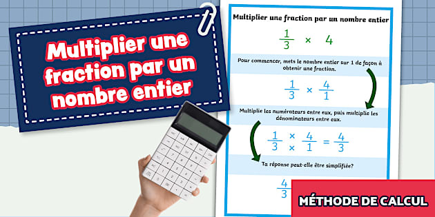 Affiche : Multiplier une fraction par un nombre entier