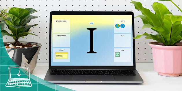 Initial 'I' | Desktop Organiser Wallpaper | Twinkl Busy Bees