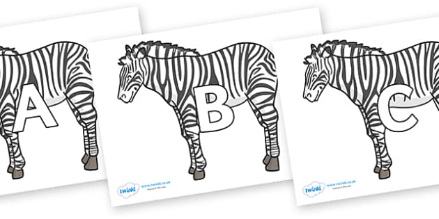 A-Z Alphabet on Zebras (teacher made) - Twinkl