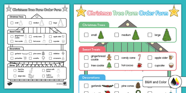 Christmas Tree Farm Dramatic Play Order Form - Twinkl