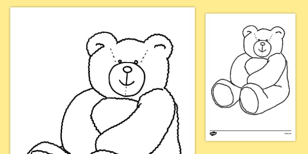 Coloring Teddy Bears - Teddy Bear Coloring Activity - Twinkl