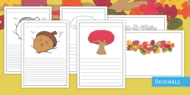 Little Acorns Writing Frames (teacher made) - Twinkl