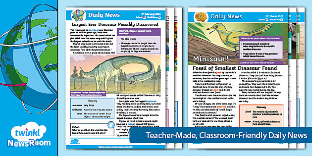 LKS2 Dinosaur NewsRoom Reading Pack (teacher made) - Twinkl