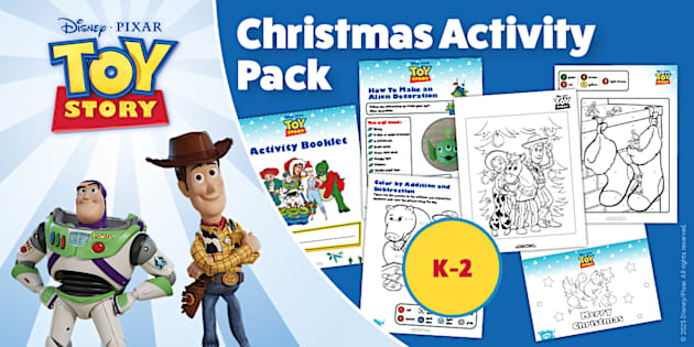 Toy Story: Christmas Activity Pack for K-2nd Grade