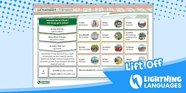 👉 French Transport Knowledge Organiser - TwinklHQ