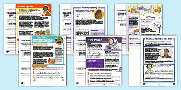 UKS2 October Differentiated Reading Comprehension Activity Pack (Age 9-11)