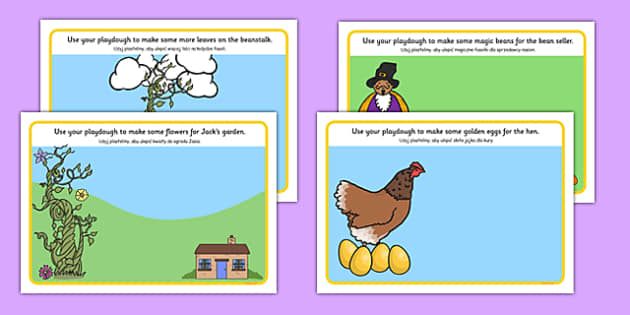 Jack and the Beanstalk Modelling Dough Mats Polish Translation
