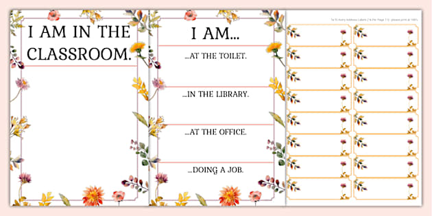 Wildflower Botanical Themed Self-Registration Poster