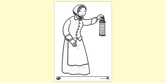 FREE! - Florence Nightingale Turkish Lantern Colouring Sheet