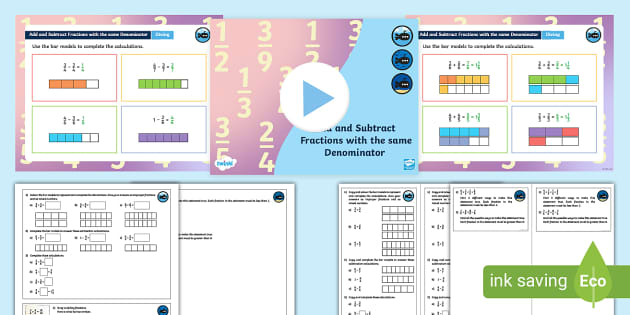 👉 Year 5 Diving into Mastery: Add and Subtract Fractions Teaching Pack