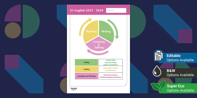S1 English Course Organiser (teacher made) - Twinkl