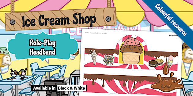 Ice Cream Shop Role-Play Headband