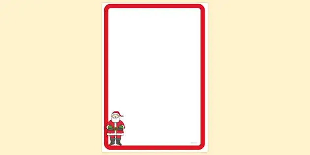 Santa Claus Border Paper