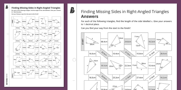  Maze Puzzle Calculate Sides Of Right Angled Triangle Beyond