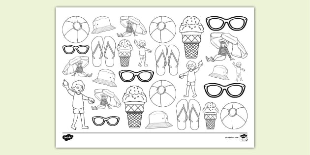 August Doodle Colouring Page (teacher made) - Twinkl