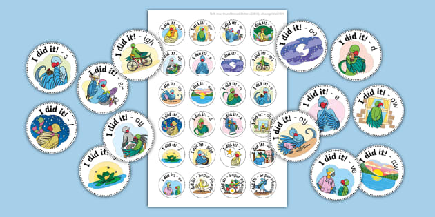 Linguistic Phonics Phase 2 Sounds Reward Stickers - Twinkl
