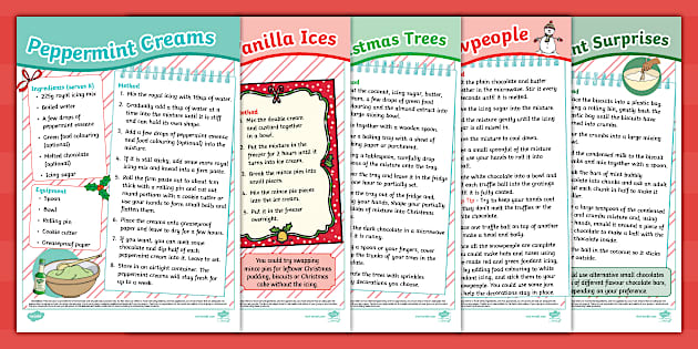 Simple Christmas No-Cook Recipe Pack - EYFS - Cooking