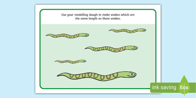 Snakes of Different Lengths Modelling Dough Mat - Twinkl