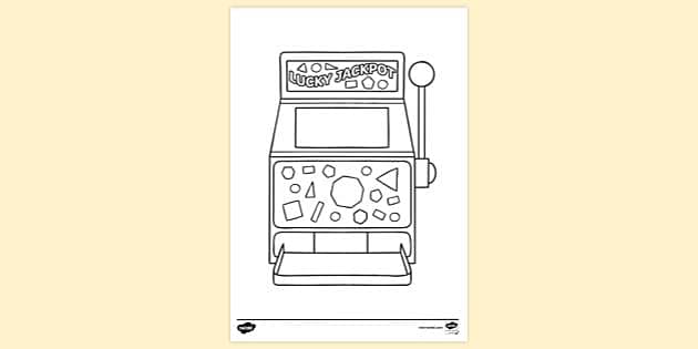 One Armed Bandit colouring sheet Colouring | Colouring Sheets