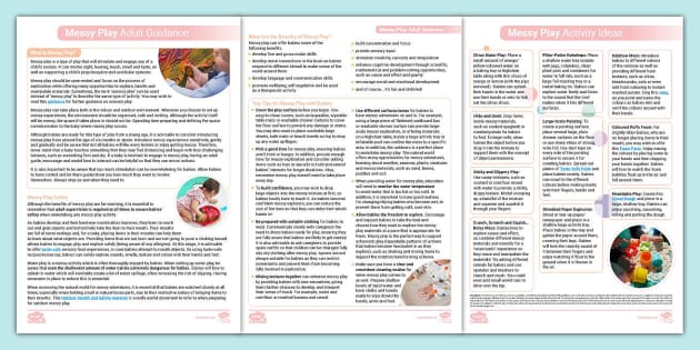 Baby Room Activities: Messy Play Adult Guidance and Ideas