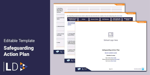 Safeguarding Action Plan Template - Leaders - Twinkl