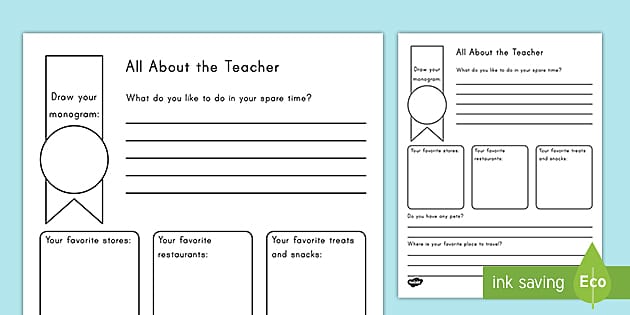 Teacher Favorite Things Form | Resource | Twinkl USA