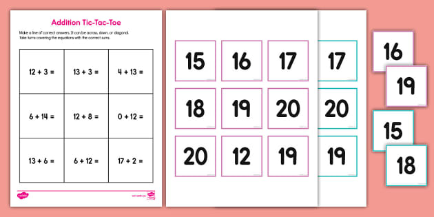 Tac 20 | Math Addition and Counting | Twinkl USA - Twinkl