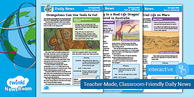 NewsRoom LKS2 Reading Comprehension Pack - 20th August 2021