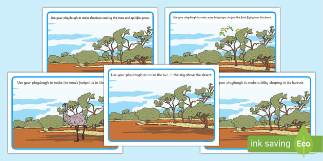 Australian Desert Habitat Playdough Mats (teacher made)