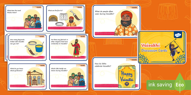 * NEW * KS1 Vaisakhi Discussion Cards (teacher made)