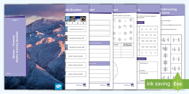 Stage 8 Winter-Themed Maths Booklet (teacher made) - Twinkl