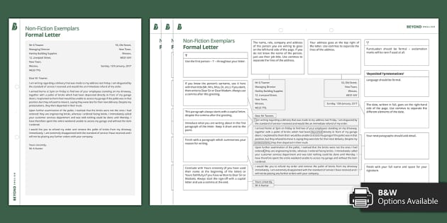 * NEW * Formal Letter Writing Samples | Non-Fiction Writing | Beyond