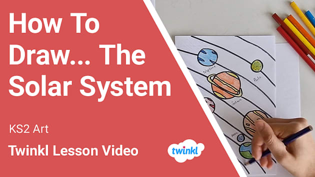 FREE! - * NEW * KS2 (Ages 7-11) Art: How To Draw... The Solar System Video